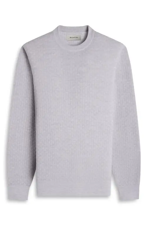 Bugatchi Basketweave Stitch Merino Wool Sweater - Sand
