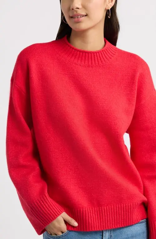 Bp. Cotton Blend Sweater - Red Pepper