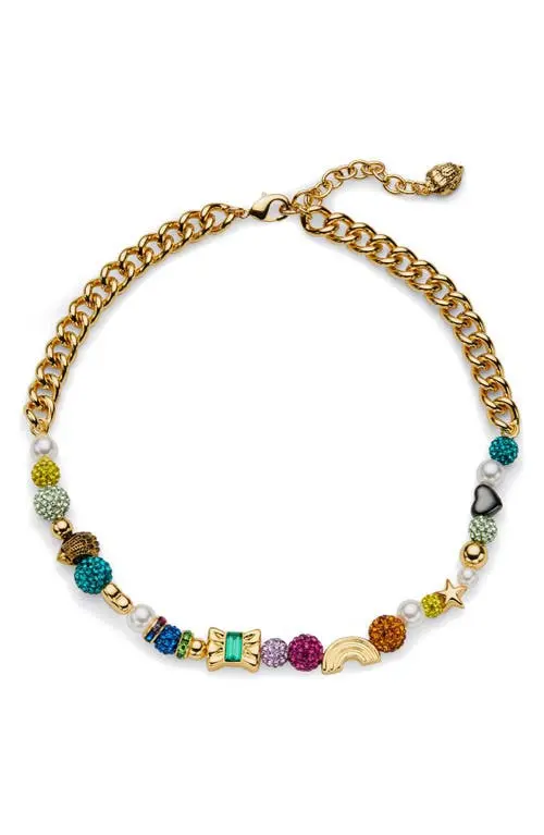 Kurt Geiger Mixed Bead Collar Necklace - Gold/multi