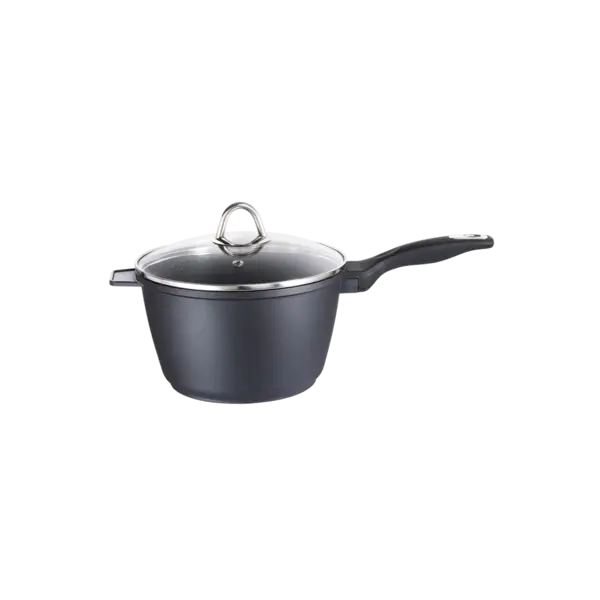 CUISINE::PRO Granite Saucepan With Lid 3.1qt - Black