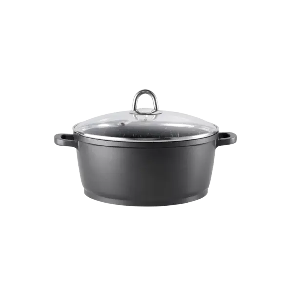 CUISINE::PRO Granite Casserole With Lid 4.5qt - Black