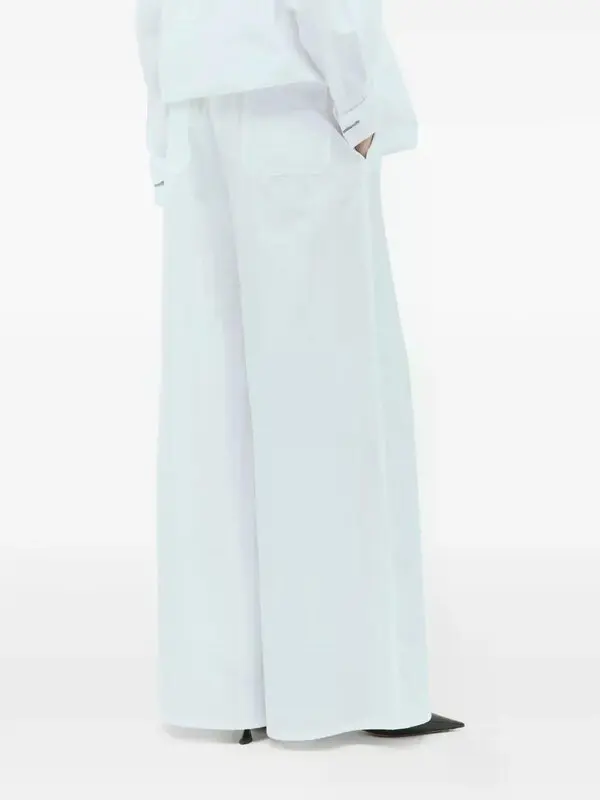 Max Mara Embroidered Logo Wide-leg Trousers