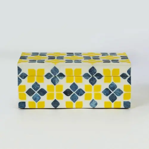MELA ARTISANS Mosaic Inlay Box - Marigold