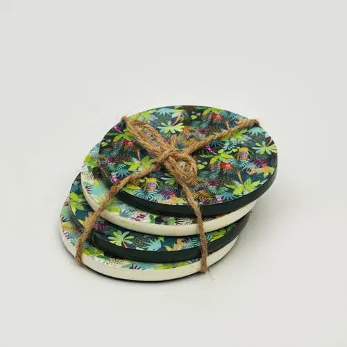 MELA ARTISANS Bloom Coasters - Jungle
