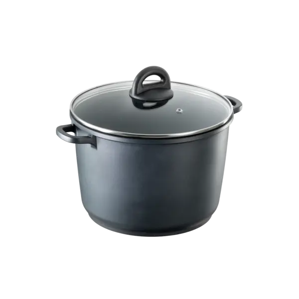 CUISINE::PRO® Stone™ 6.9 Qt Stockpot With Lid - Black