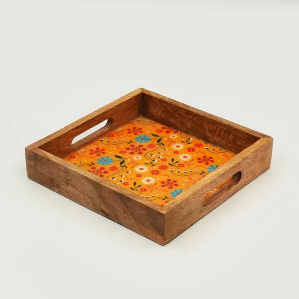 MELA ARTISANS Bloom Inlay Tray - Sunburst