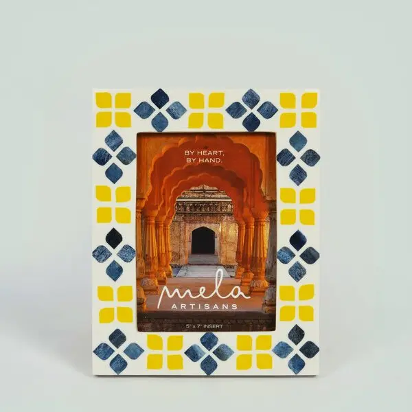MELA ARTISANS Mosaic Inlay Picture Frame - Marigold