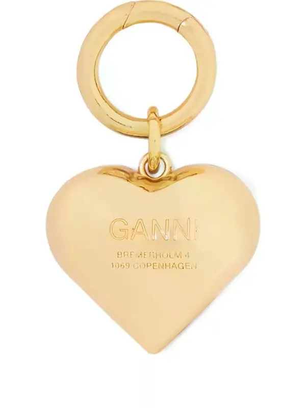 GANNI Heart Keyring - Gold