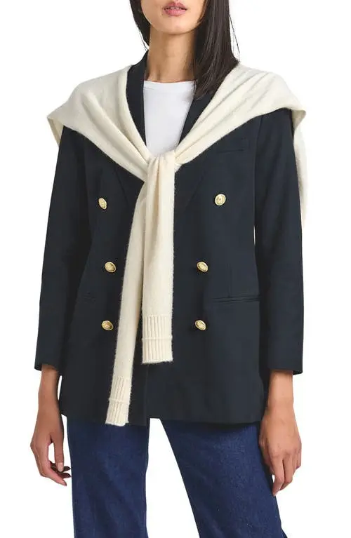 Derek Lam 10 Crosby Wool Blend Shrug - Chalk