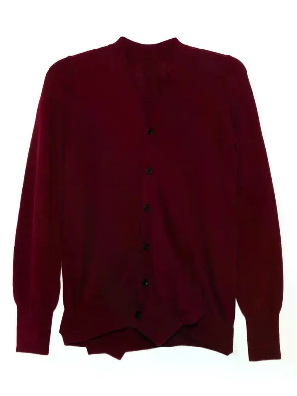 Yohji Yamamoto V-neck Long-sleeved Cardigan