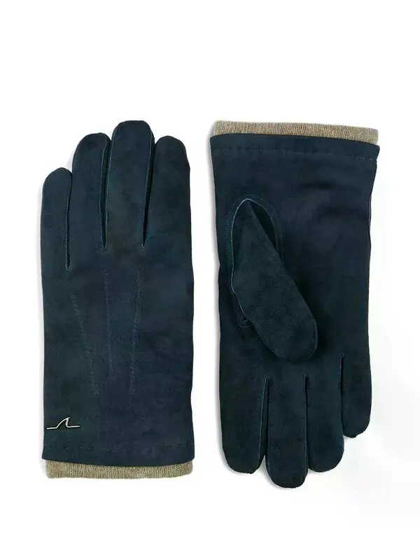 Paul & Shark Suede Gloves - Blue
