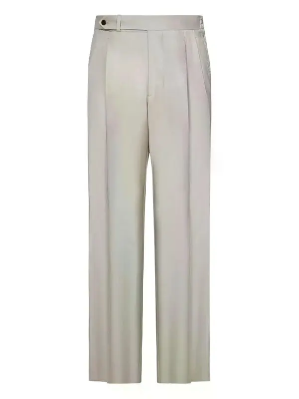FRANZESE COLLECTION Pleated Capri Trousers - Neutrals