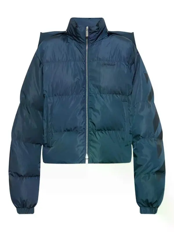 Off-White Arrow-print Padded Jacket - Blue