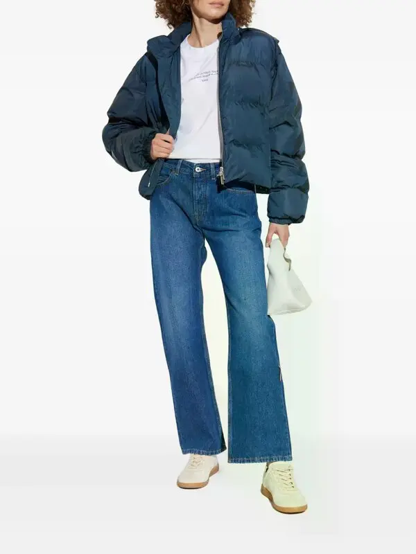 Off-White Arrow-print Padded Jacket - Blue