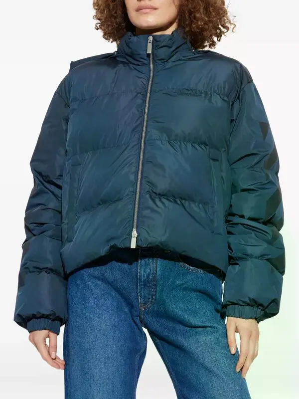 Off-White Arrow-print Padded Jacket - Blue