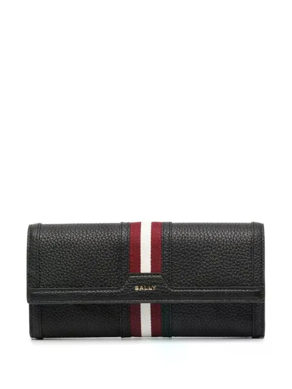 Bally Ribbon-detail Flap Wallet - Black