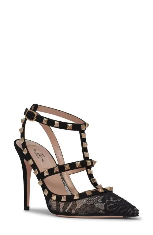 Valentino Garavani Rockstud Ankle Strap Pump
