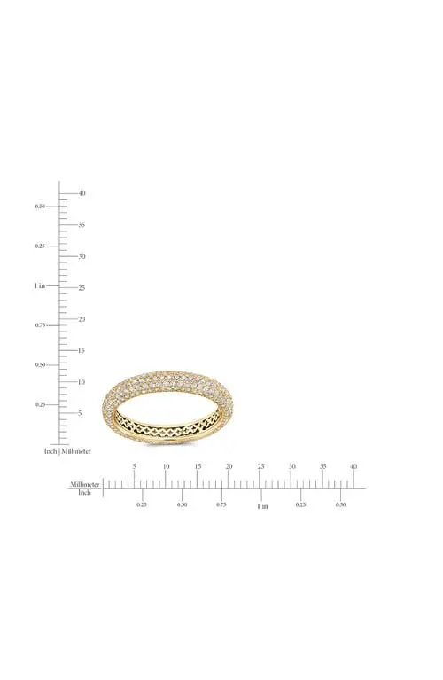 CRISLU Chamonix Pavé Eternity Ring - Gold