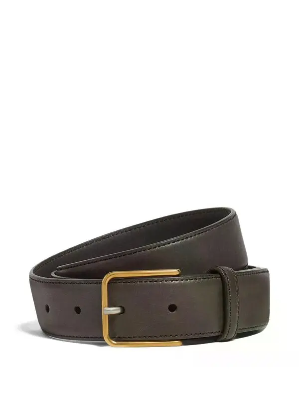 Zegna Leather Buckle Belt - Brown