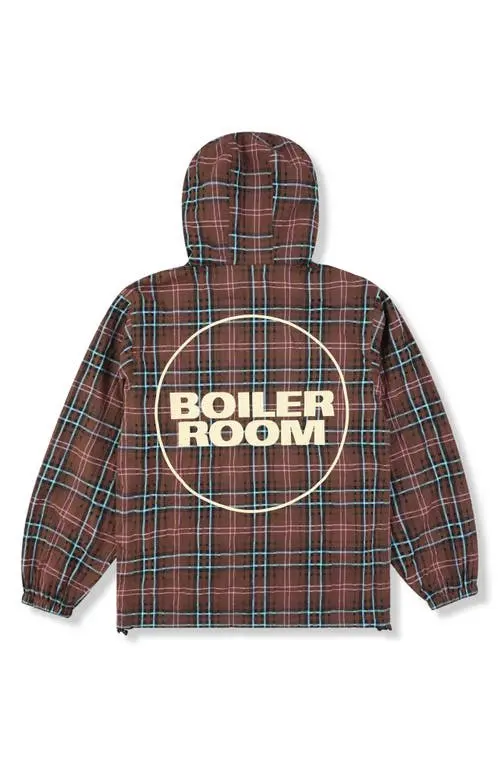PLEASURES X Boiler Room Hooded Practice Zip Jacket - Brown