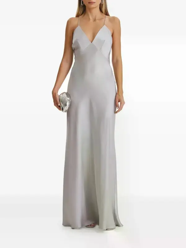 IL VOLO Muse Maxi Dress - Silver