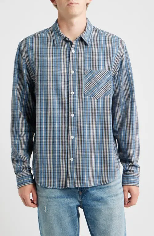 925 ORIGINALS Foreman Classic Fit Plaid Flannel Button-up Shirt - Blue
