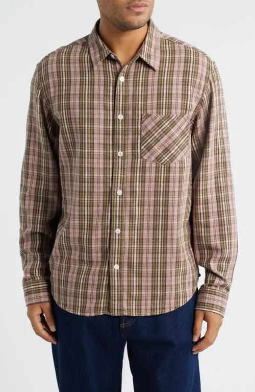 925 ORIGINALS Foreman Classic Fit Plaid Flannel Button-up Shirt - Pink