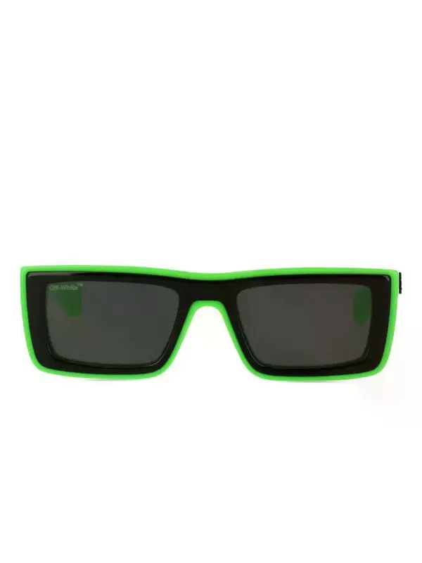 Off-White Rectangle-frame Sunglasses - Green