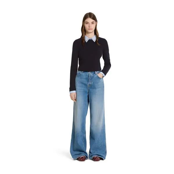 Gucci Wool Sweater With Crystal Embroidery