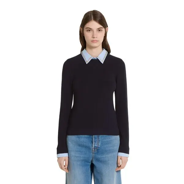 Gucci Wool Sweater With Crystal Embroidery
