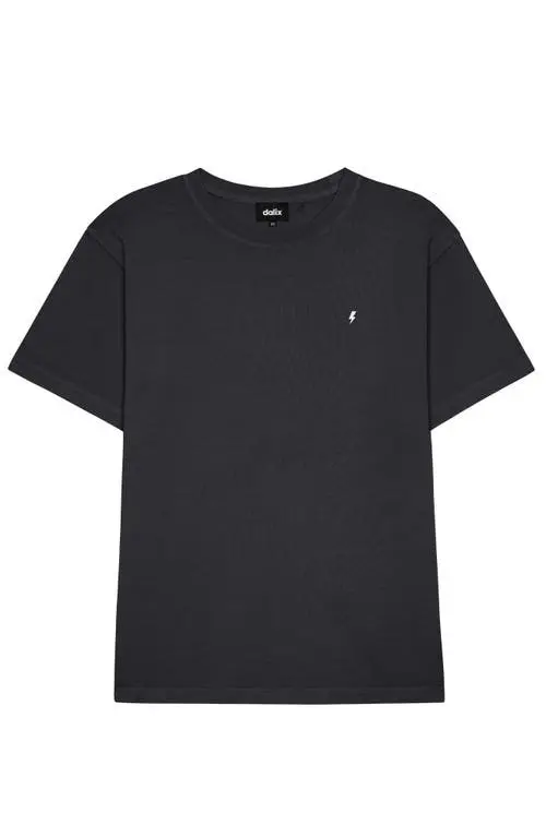 DALIX Lil Bolt Midweight Garment Dye Tee - Black