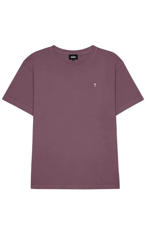 DALIX Lil Martini Midweight Garment Dye Tee - Plum