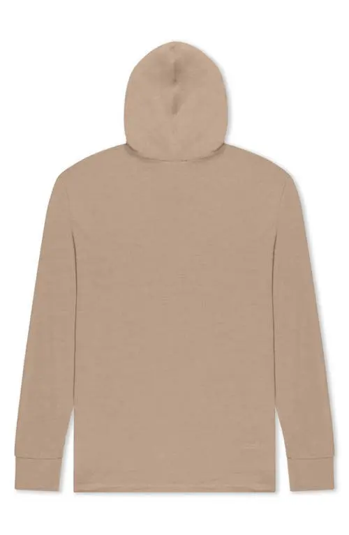 DALIX Ghost Hooded Long Sleeve Jersey Tee - Tan