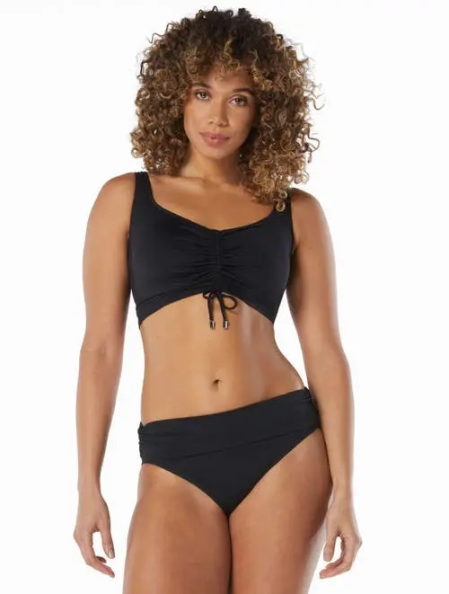 COCO REEF Elevate Bra Sized Shirred Underwire Bikini Top - Cast-black