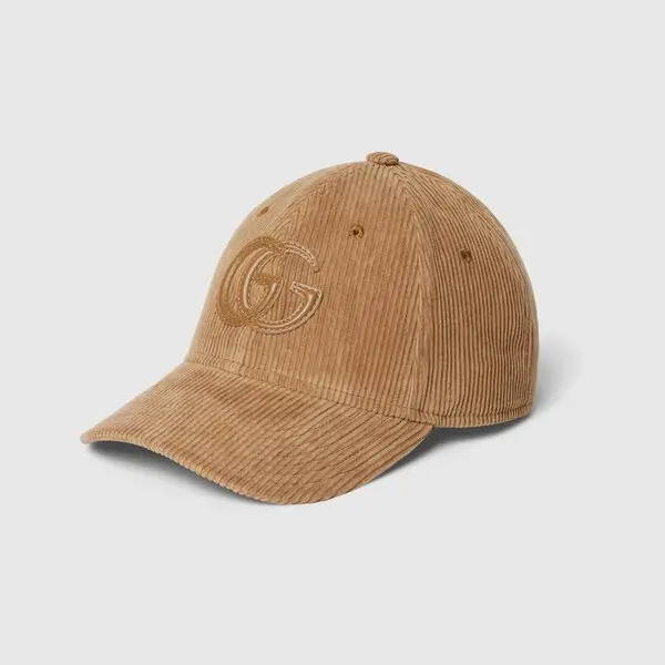Gucci Embroidered Velvet Baseball Cap - Brown