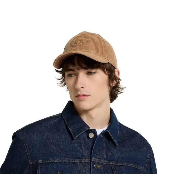 Gucci Embroidered Velvet Baseball Cap - Brown