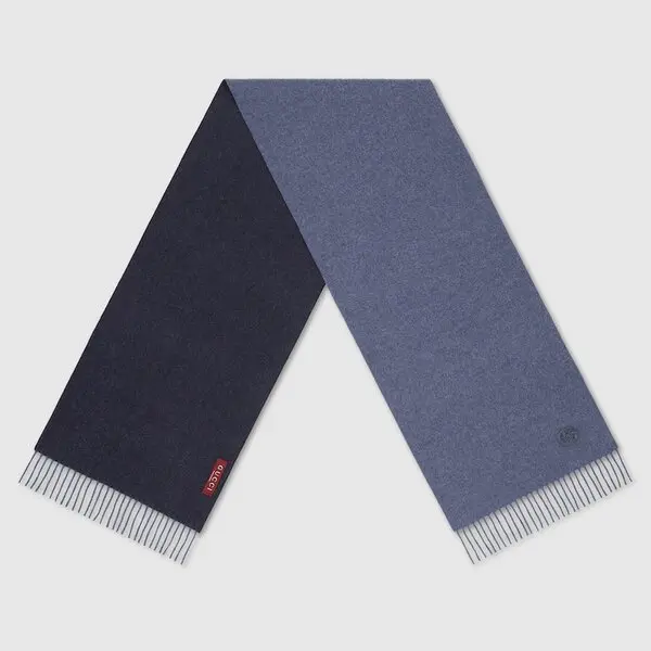 Gucci Cashmere Scarf With Patch Cashmere