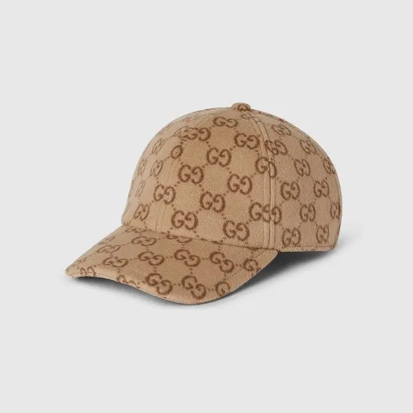 Gucci Gg Wool Baseball Cap - Brown