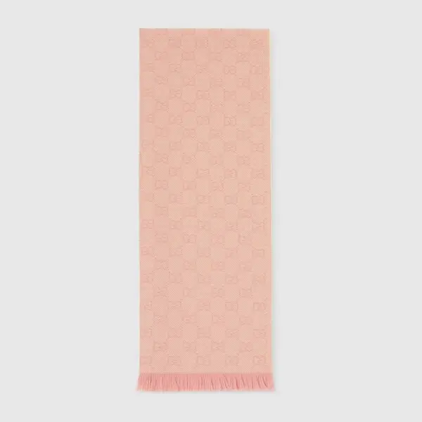 Gucci Gg Wool Scarf Wool - Pink