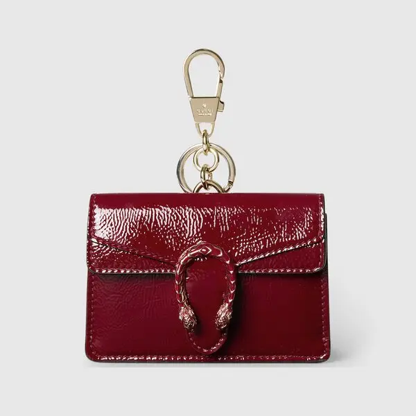 Gucci Keychain With Dionysus Motif Leather - Bordeaux