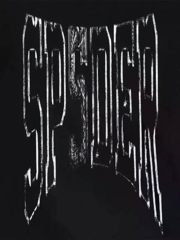 SP5DER Diffused Collegiate T-shirt - Black