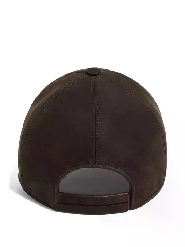 Zegna Leather Baseball Cap