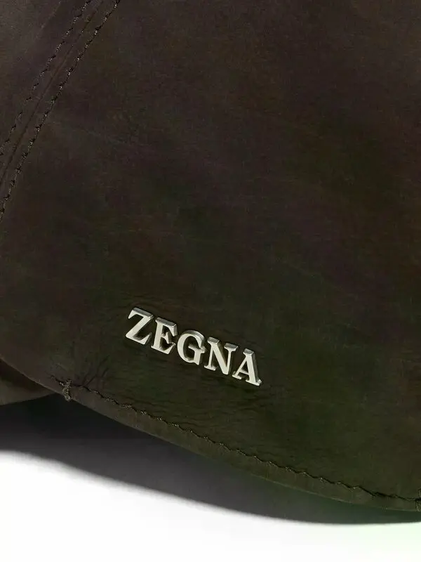 Zegna Leather Baseball Cap