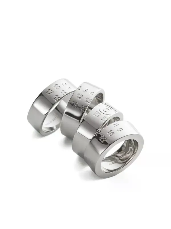 MAISON MARGIELA Number-engraved Stacked Rings