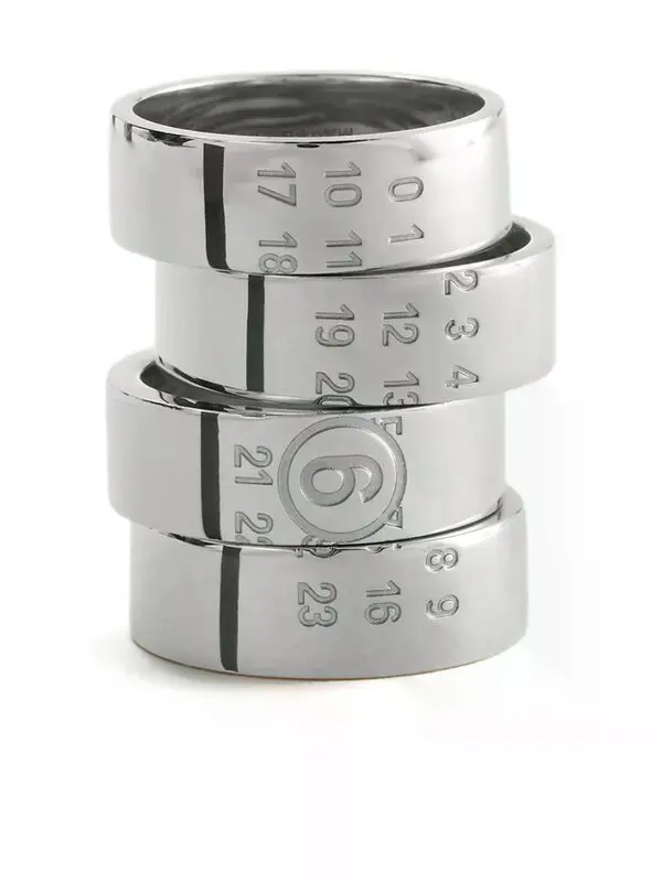 MAISON MARGIELA Number-engraved Stacked Rings