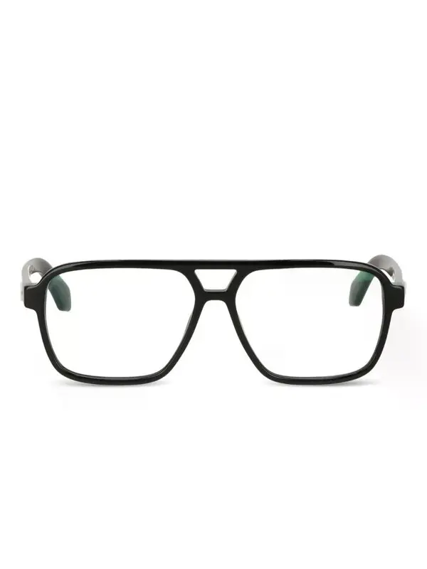 Off-White Rectangle Frame Glasses - Black