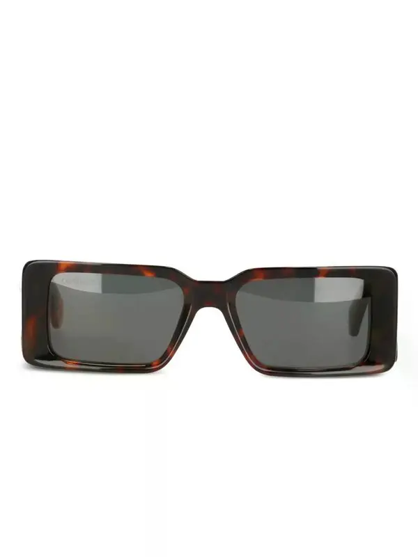 Off-White Havana Rectangle Sunglasses - Brown