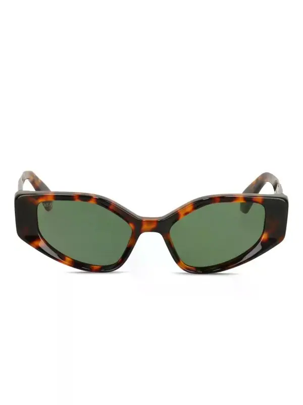 Off-White Geometric Sunglasses - Brown