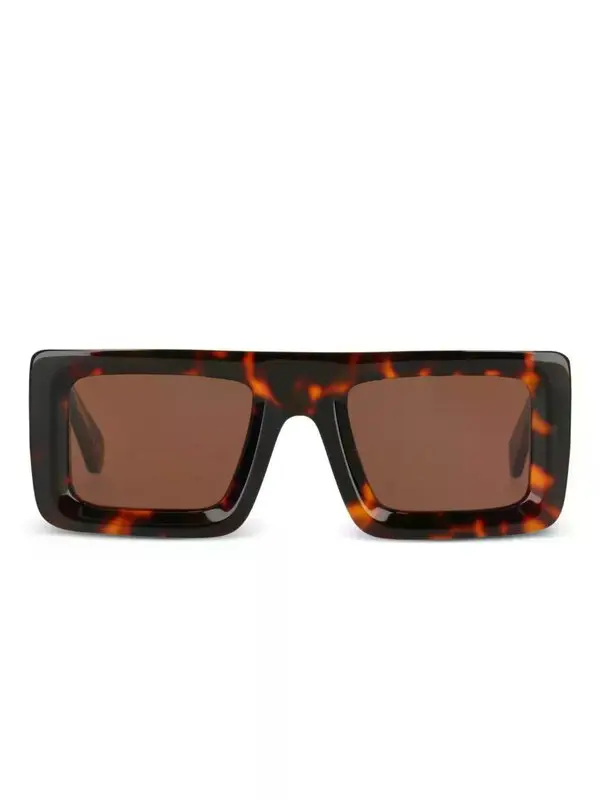 Off-White Tortoiseshell Square Sunglasses - Brown