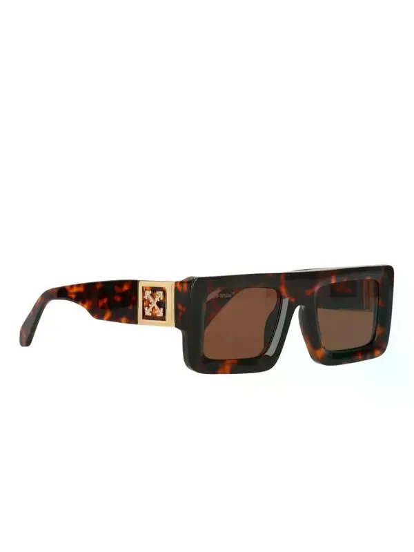 Off-White Tortoiseshell Square Sunglasses